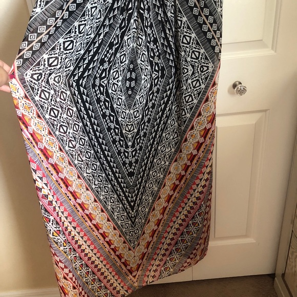 Sami & Jo | Dresses | Samijo Plus Maxi Sun Dress Red Black White Print ...